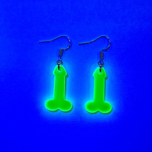 Acid Yellow Willys Light Weight Acrylic Earrings With Uv - Etsy