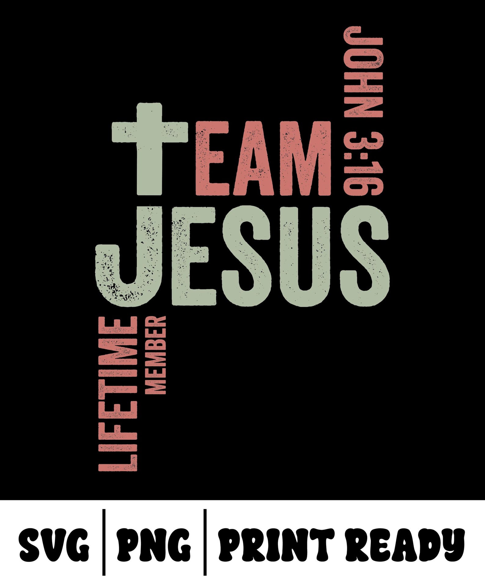 Team Jesus Lifetime Member SVG, Team Jesus Gifts SVG, Team Jesus ...