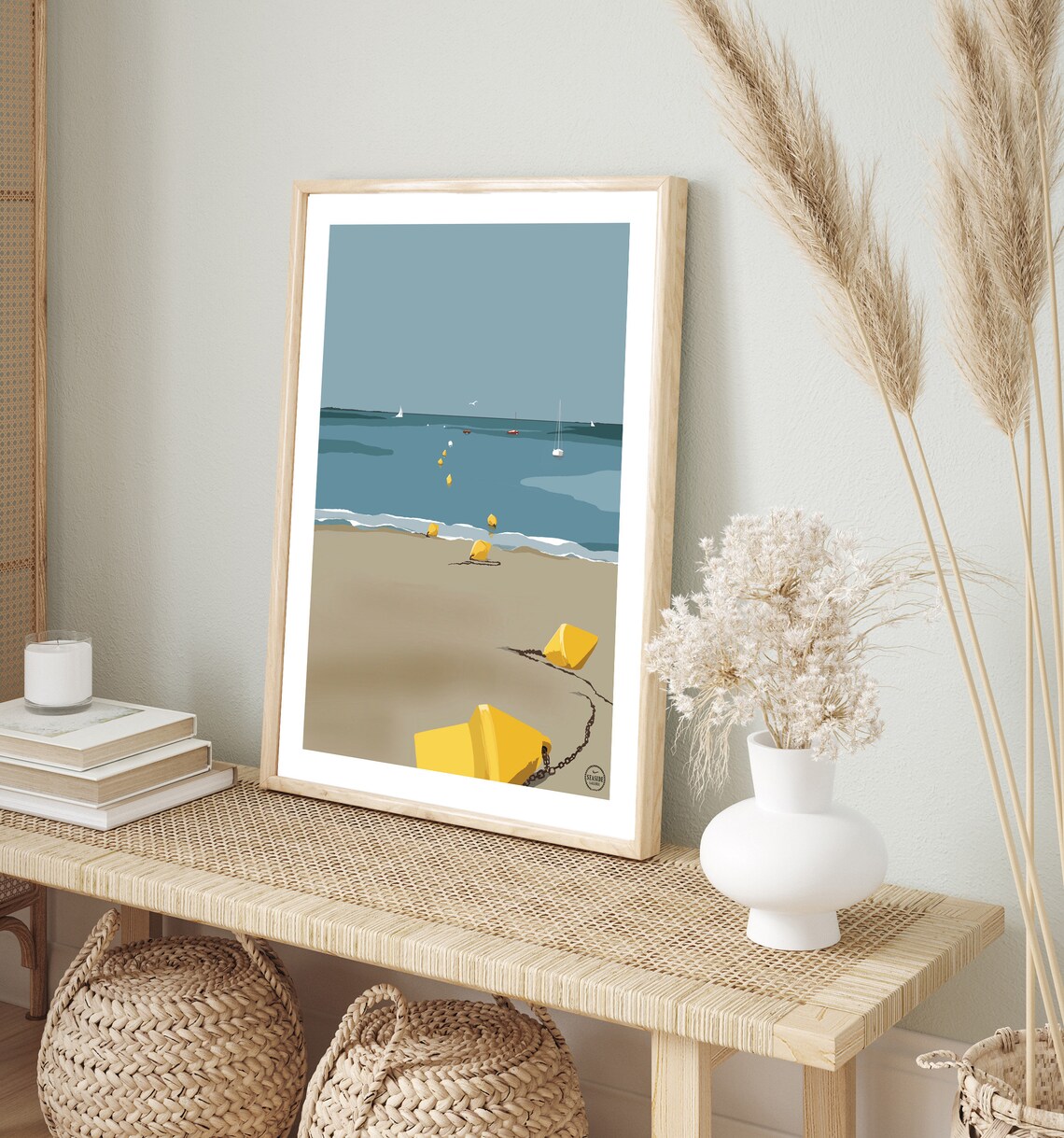 Beach Buoys Poster Illustration Poster Wall Decoration Vintage Poster ...