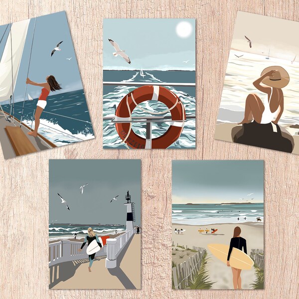 Seaside Postcards - Etsy