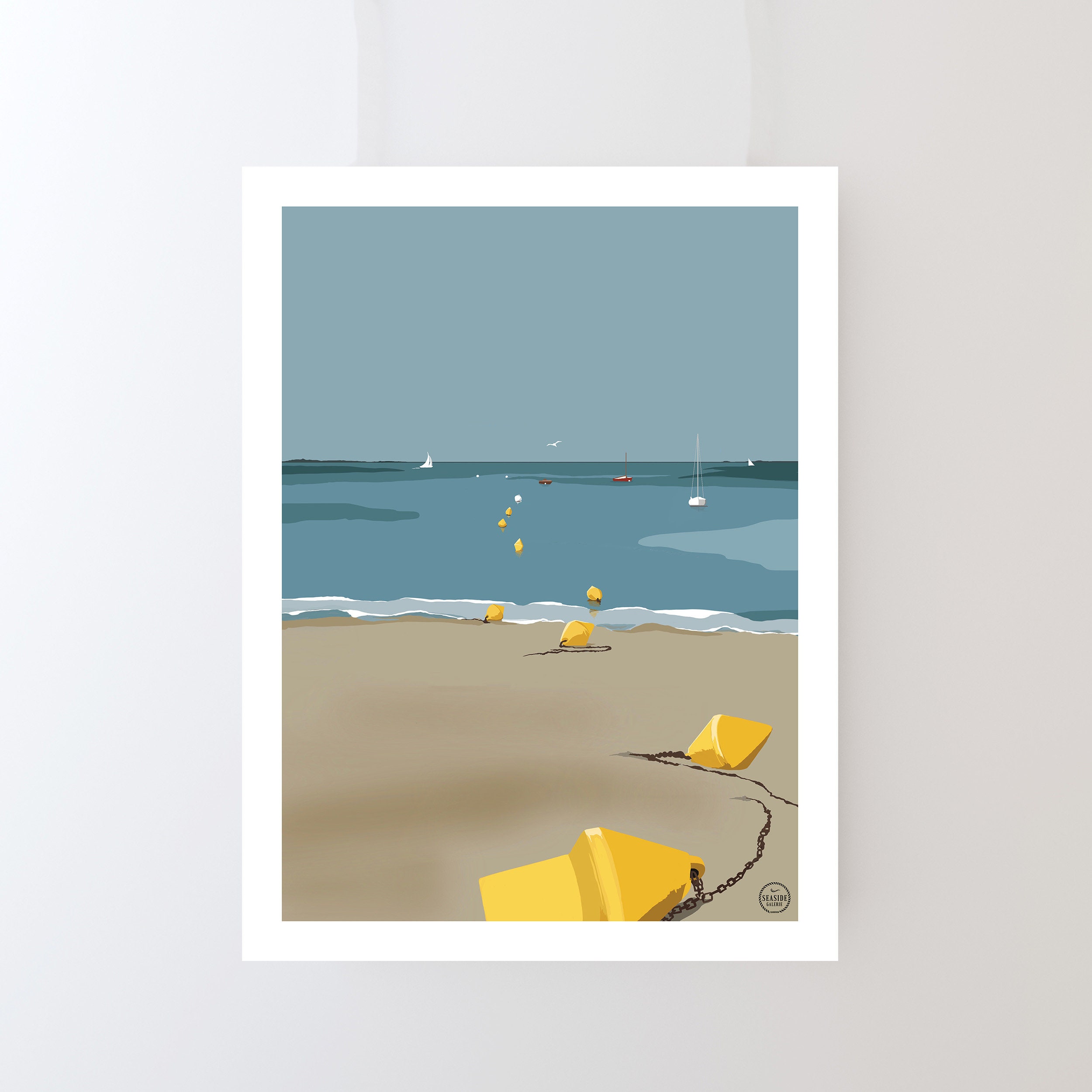 Beach Buoys Poster Illustration Poster Wall Decoration Vintage Poster ...