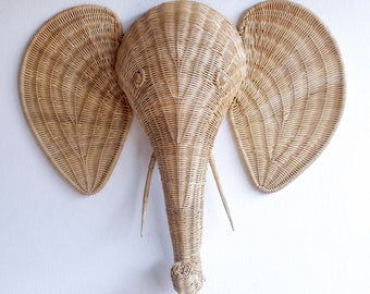 Wooden Elephant Head - Etsy