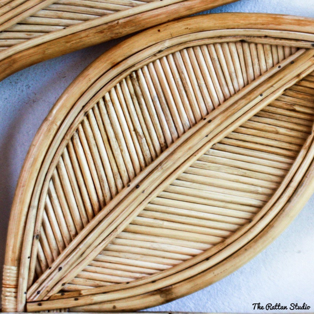 Handmade Rattan Palm Leaf Headboard Rattan Bedhead King Queen - Etsy