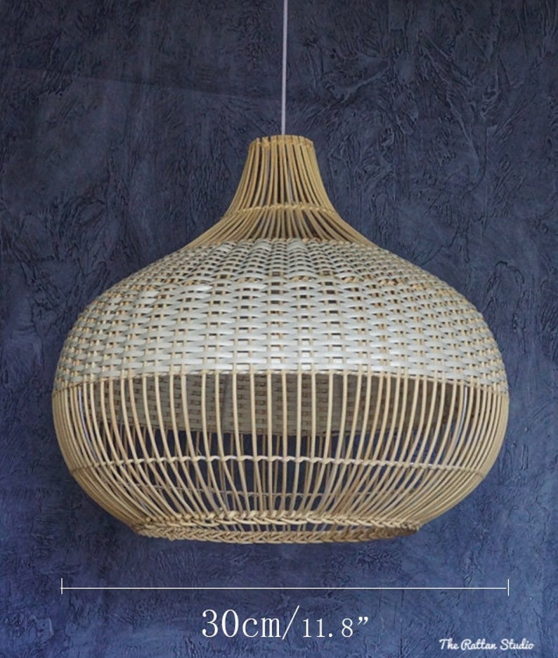 Modern Hand-woven Bamboo Pendant Light Rattan Bamboo Weaving Kitchen ...
