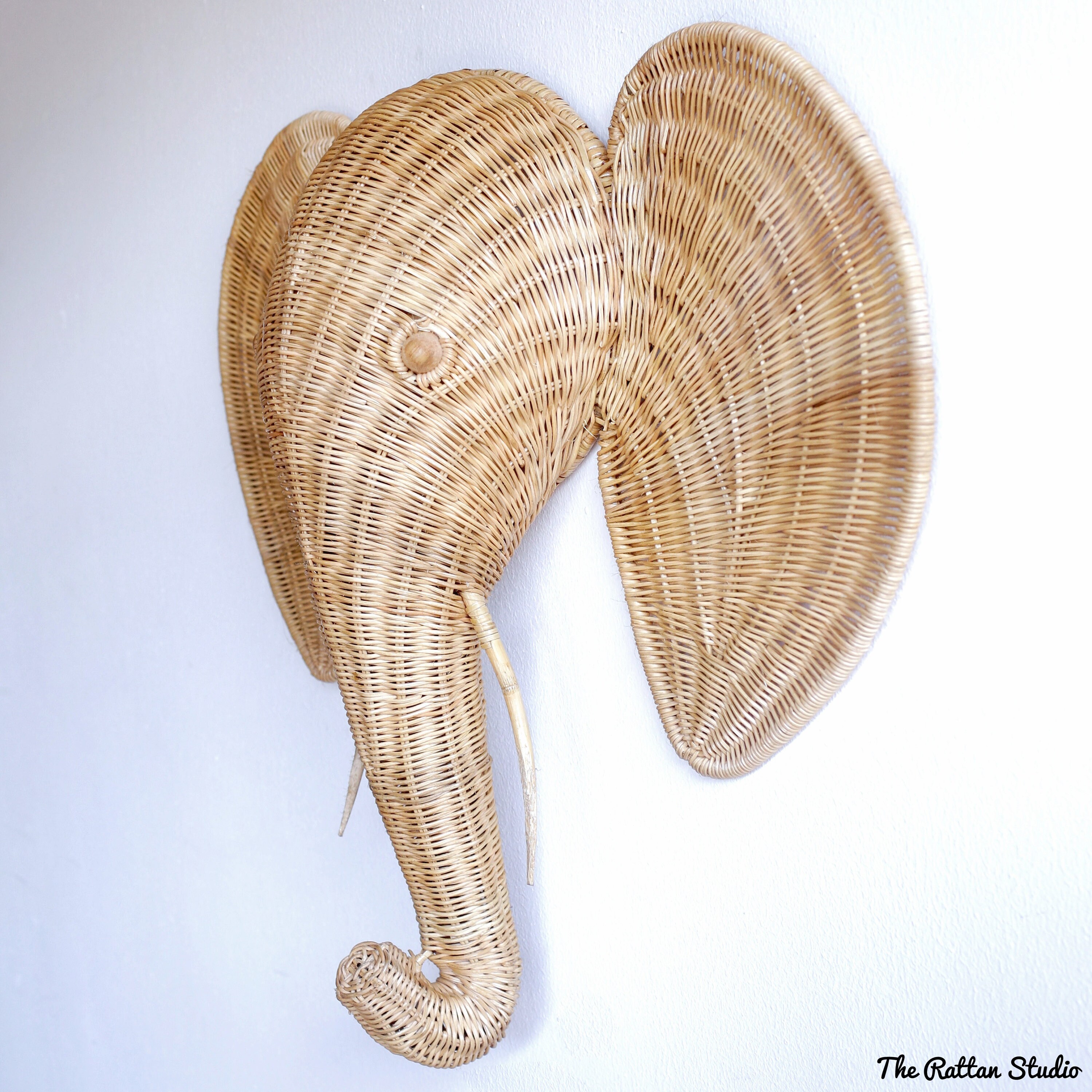 Handmade Wicker Elephant Head Wicker Wall Decor Kids Room - Etsy Australia