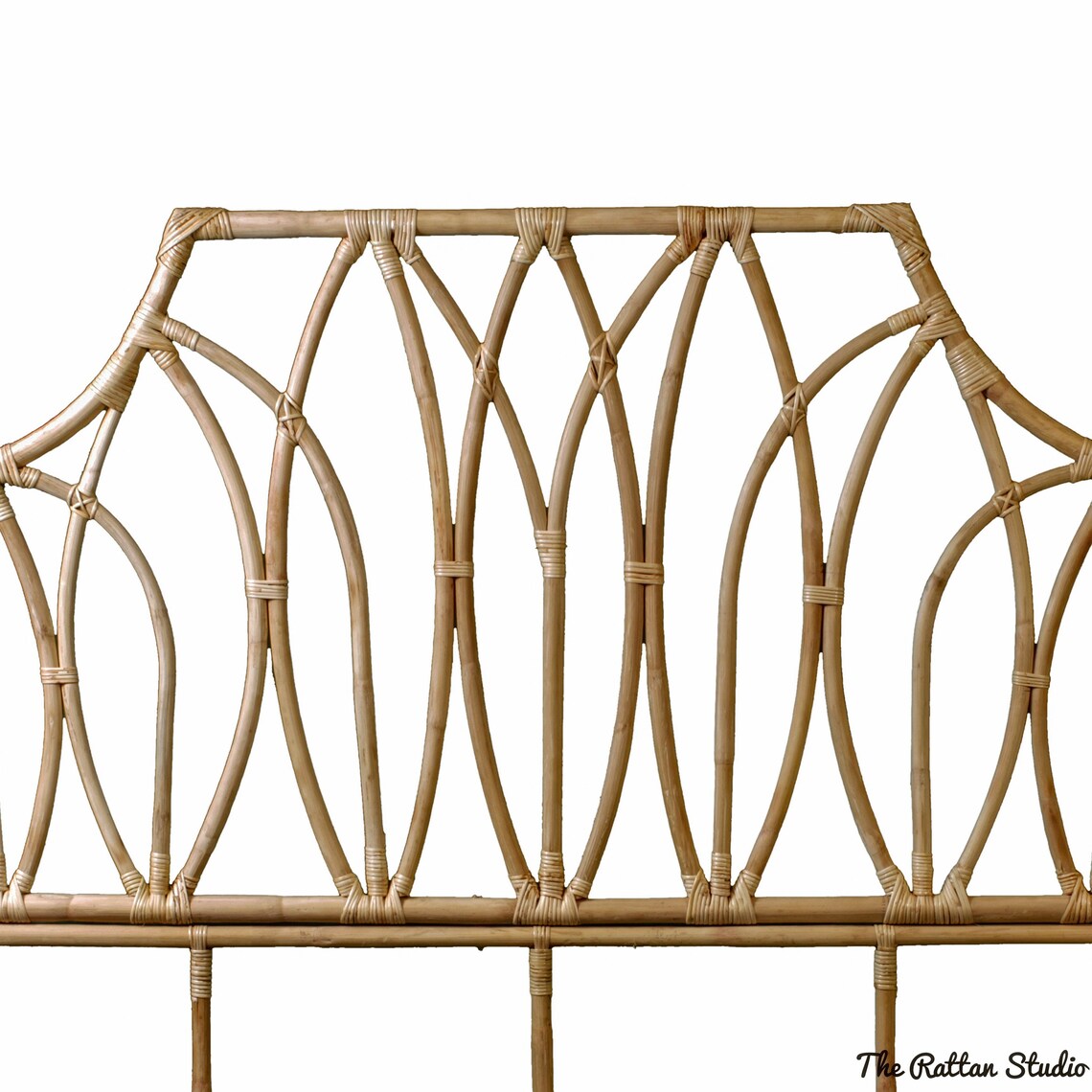 Handmade Rattan Palm Leaflet Design Bedhead Rattan Wicker Handcrafted ...