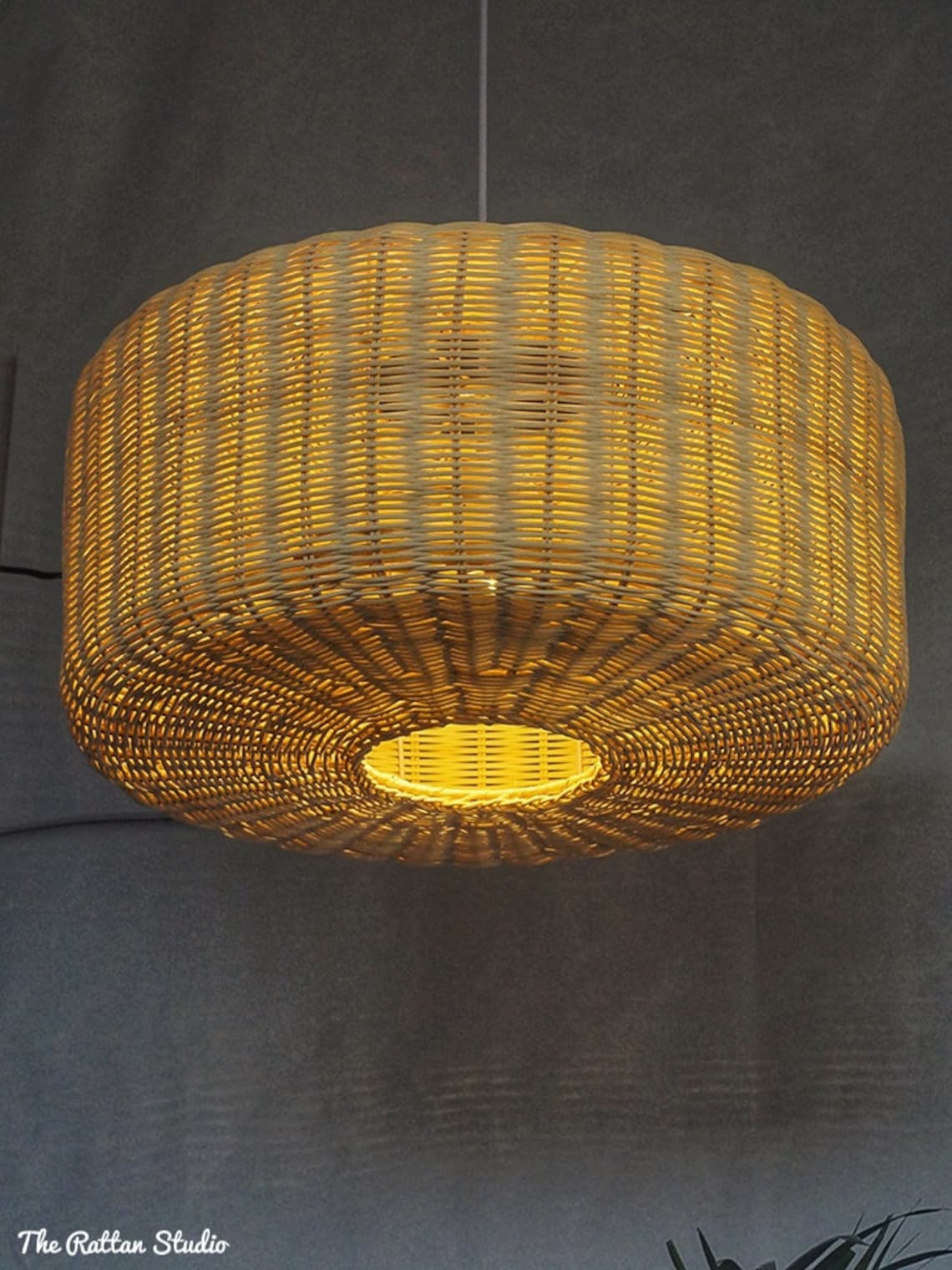 Modern Hand-woven Bamboo Pendant Light Rattan Bamboo Weaving Kitchen ...