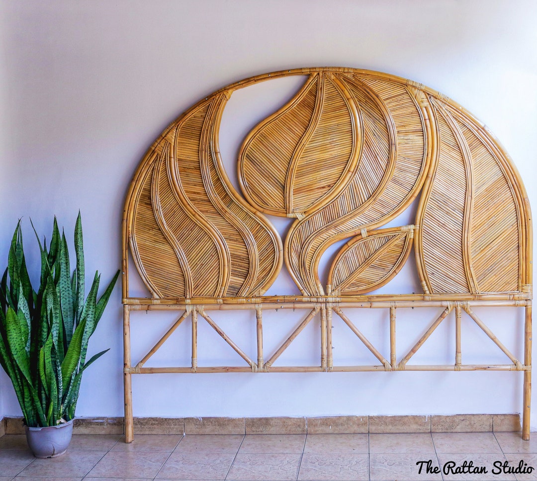 Bamboo headboard queen store