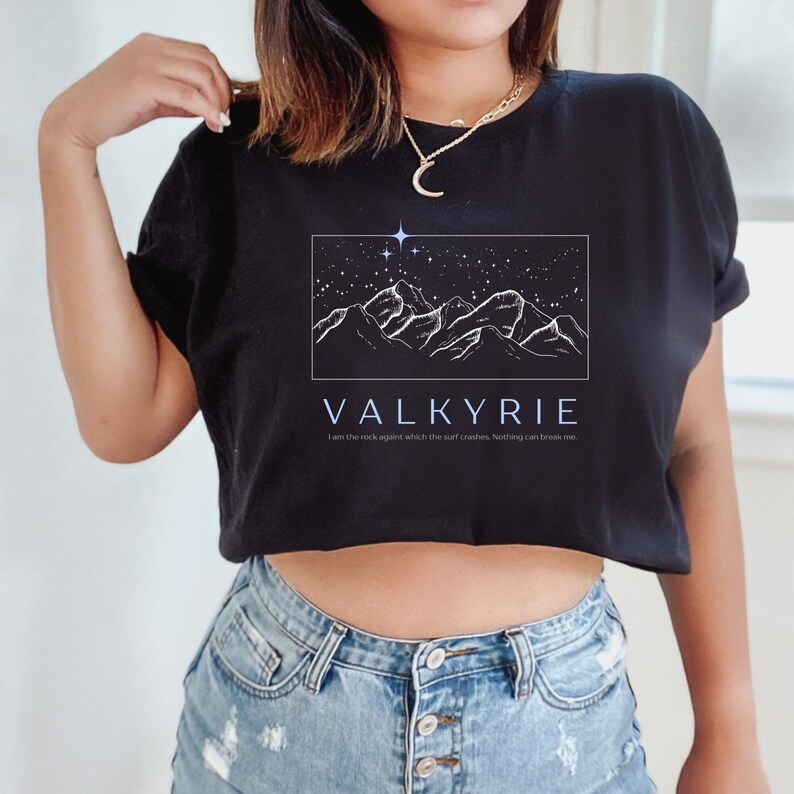 ACOTAR Shirt | Valkyrie Crop Graphic Tee | ACOSF Valkyrie Shirt With ...