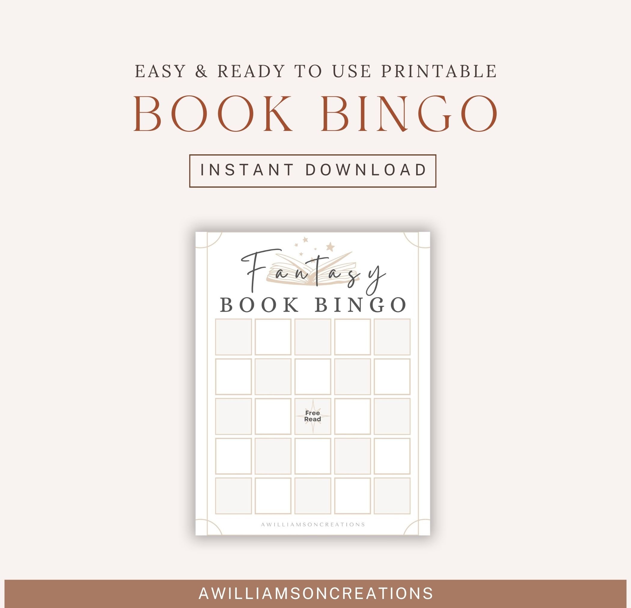 Book Bingo Card | Blank Book Bingo Print | Book Bingo Printable ...
