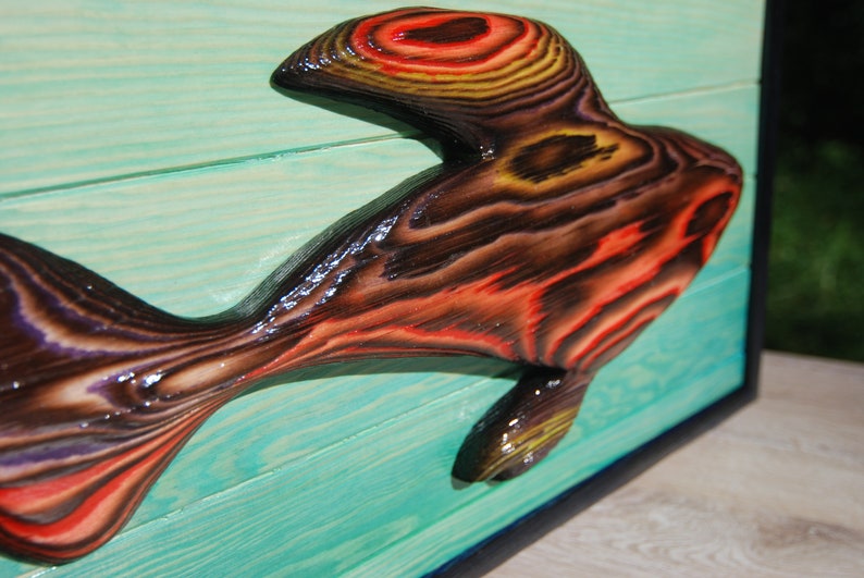 Tropical Fish Shou Sugi Ban Gift Home Decor Bedroom - Etsy