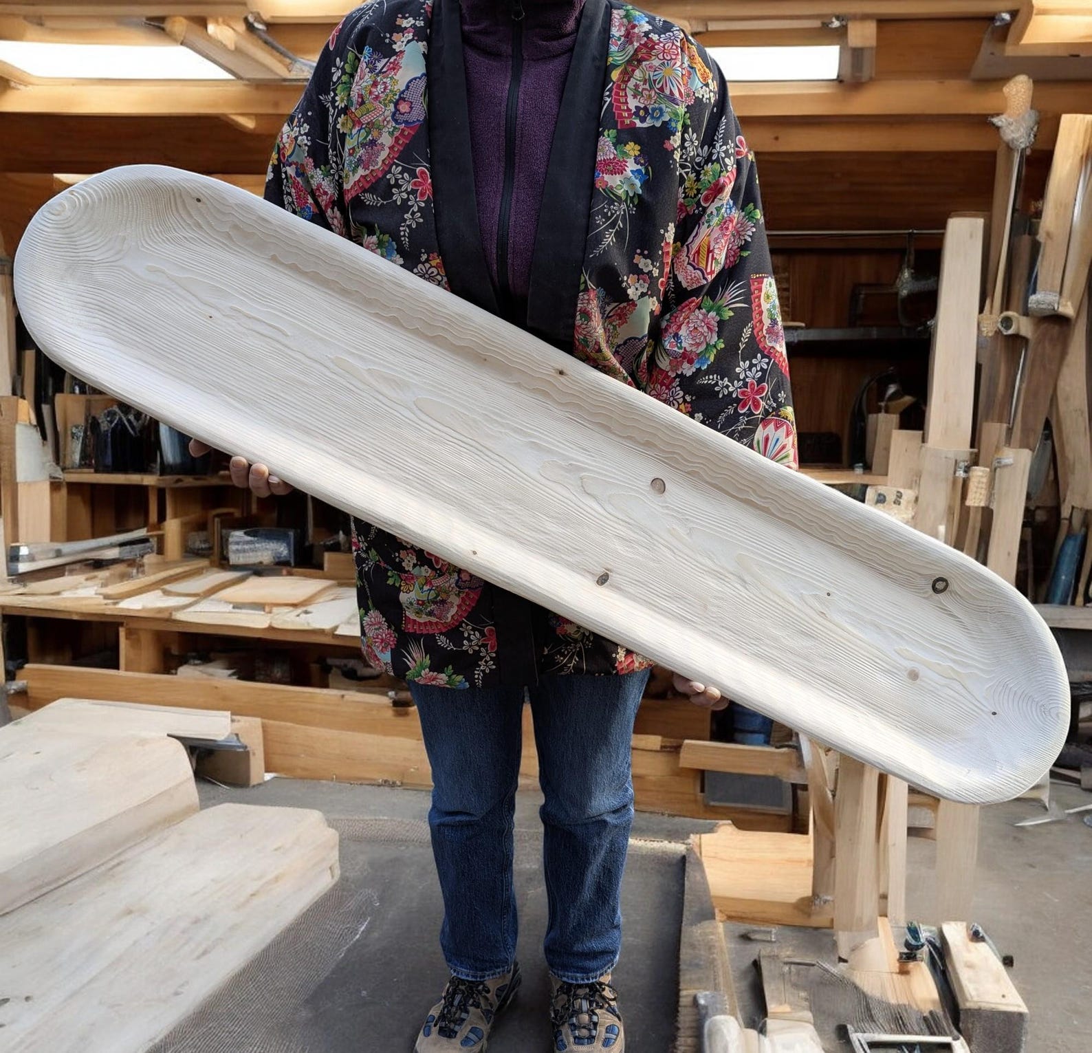 DIY Large Unfinished Paintable Wooden Dough Bowl 44 In, Table ...