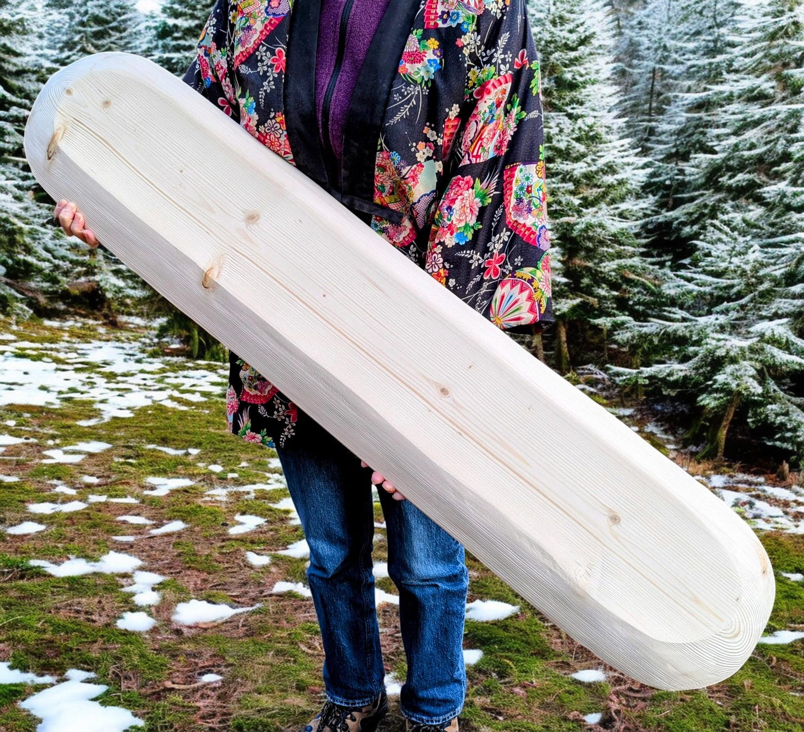 DIY Large Unfinished Paintable Wooden Dough Bowl 46 In, Table ...