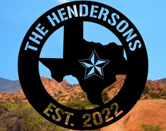 Texas State Metal Sign - Etsy