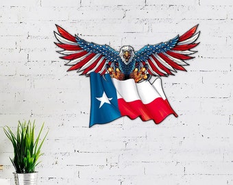 Texas Flag Eagle - Etsy