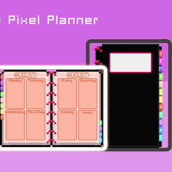 Pixel Digital Planner - Etsy
