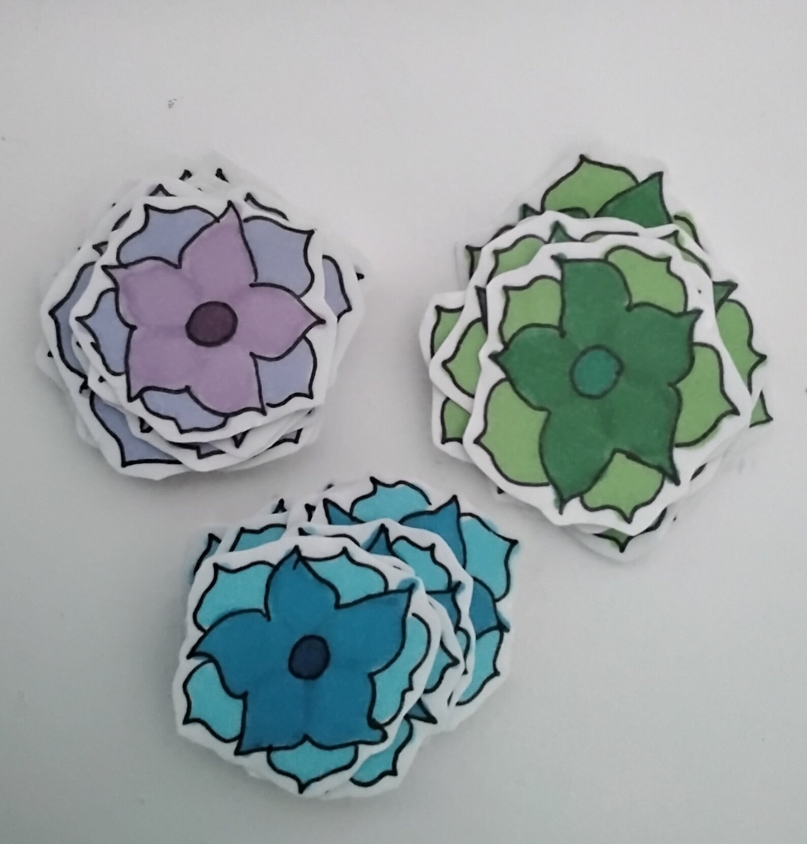 Flower Stickers/cute Cartoon Flower Stickers - Etsy