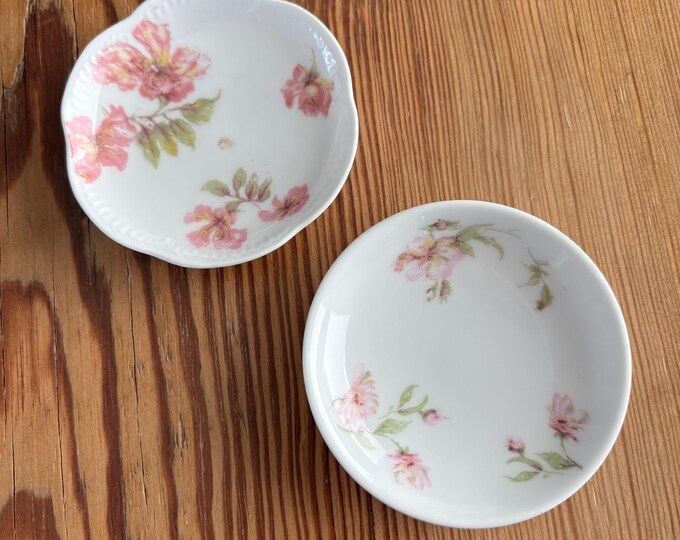 Antique Haviland French Butter Pats (2) in Pink Floral Design (A) - Etsy