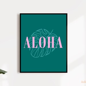 Aloha Printable Art. Aloha Wall Art. Beach Decor. Beach Printable ...