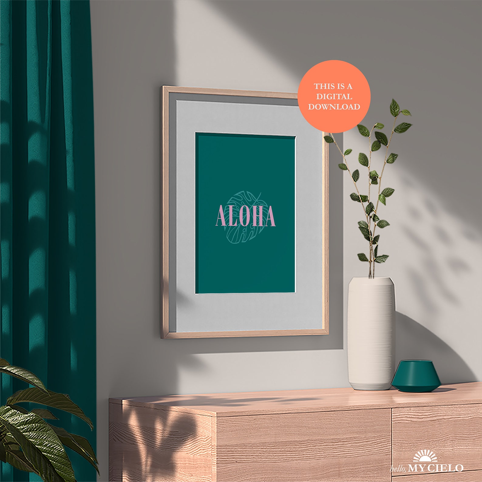 Aloha Printable Art. Aloha Wall Art. Beach Decor. Beach Printable ...