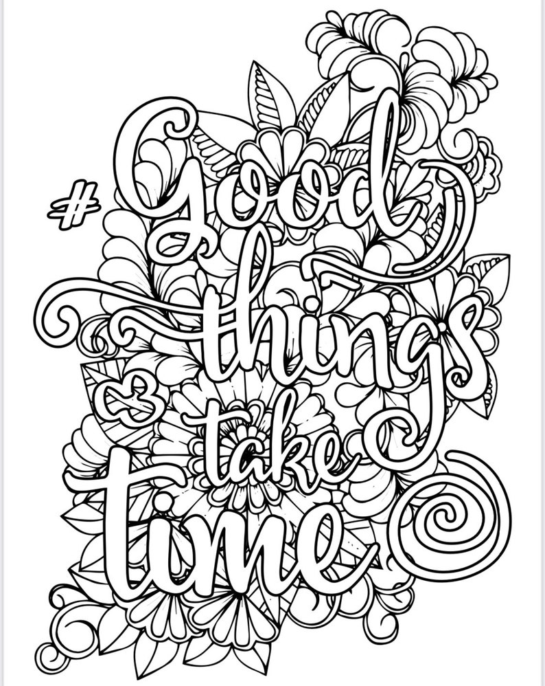 Inspirational Coloring Pages! - Etsy