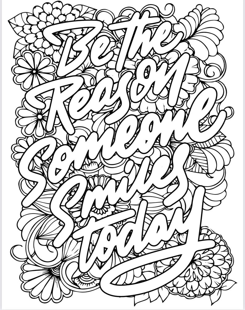 Inspirational Coloring Pages! - Etsy
