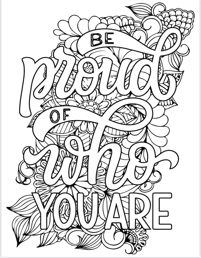 Inspirational Coloring Pages! - Etsy