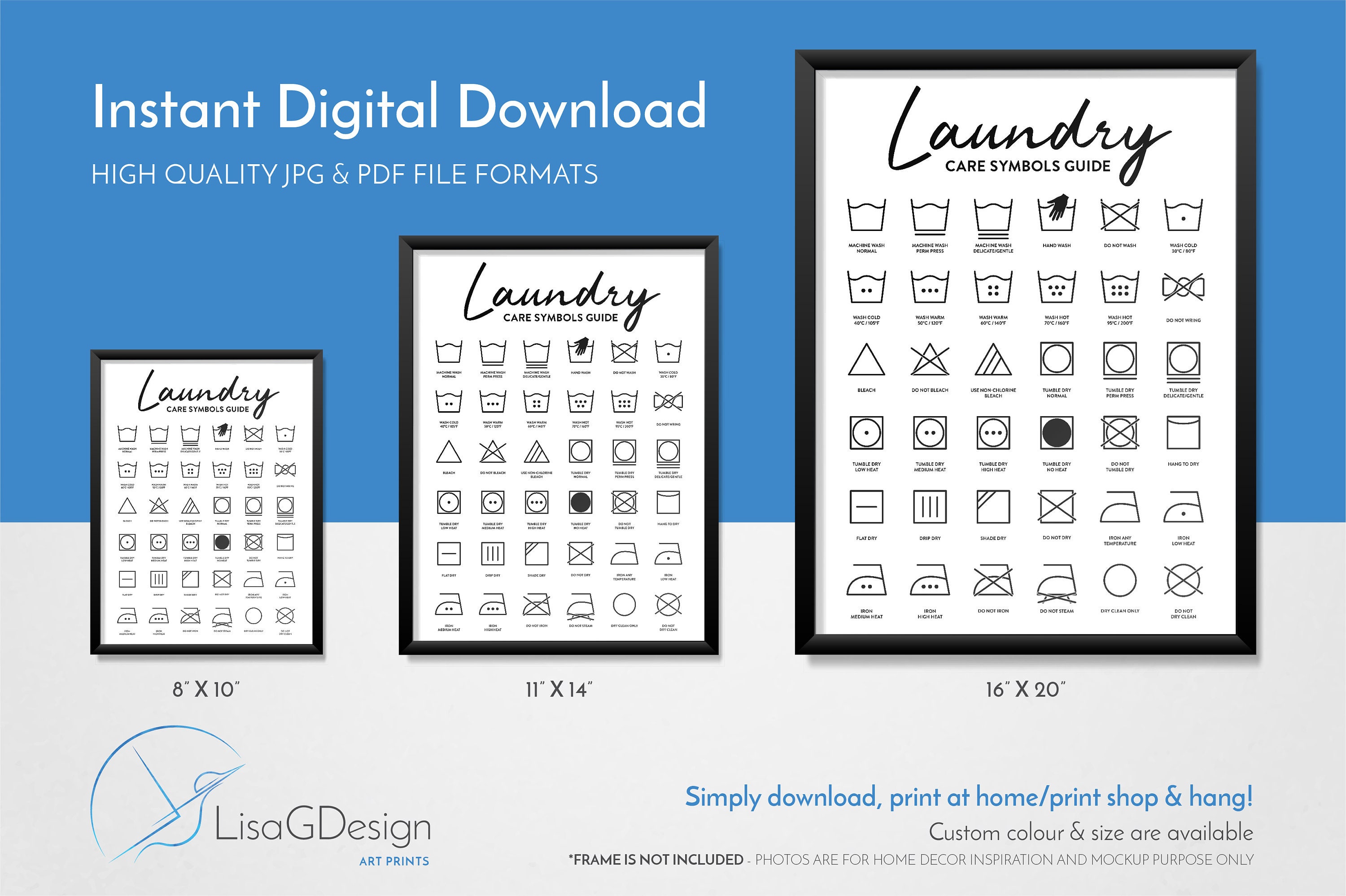 Laundry Care Symbols Guide | Printable Laundry Care Symbols Guide ...