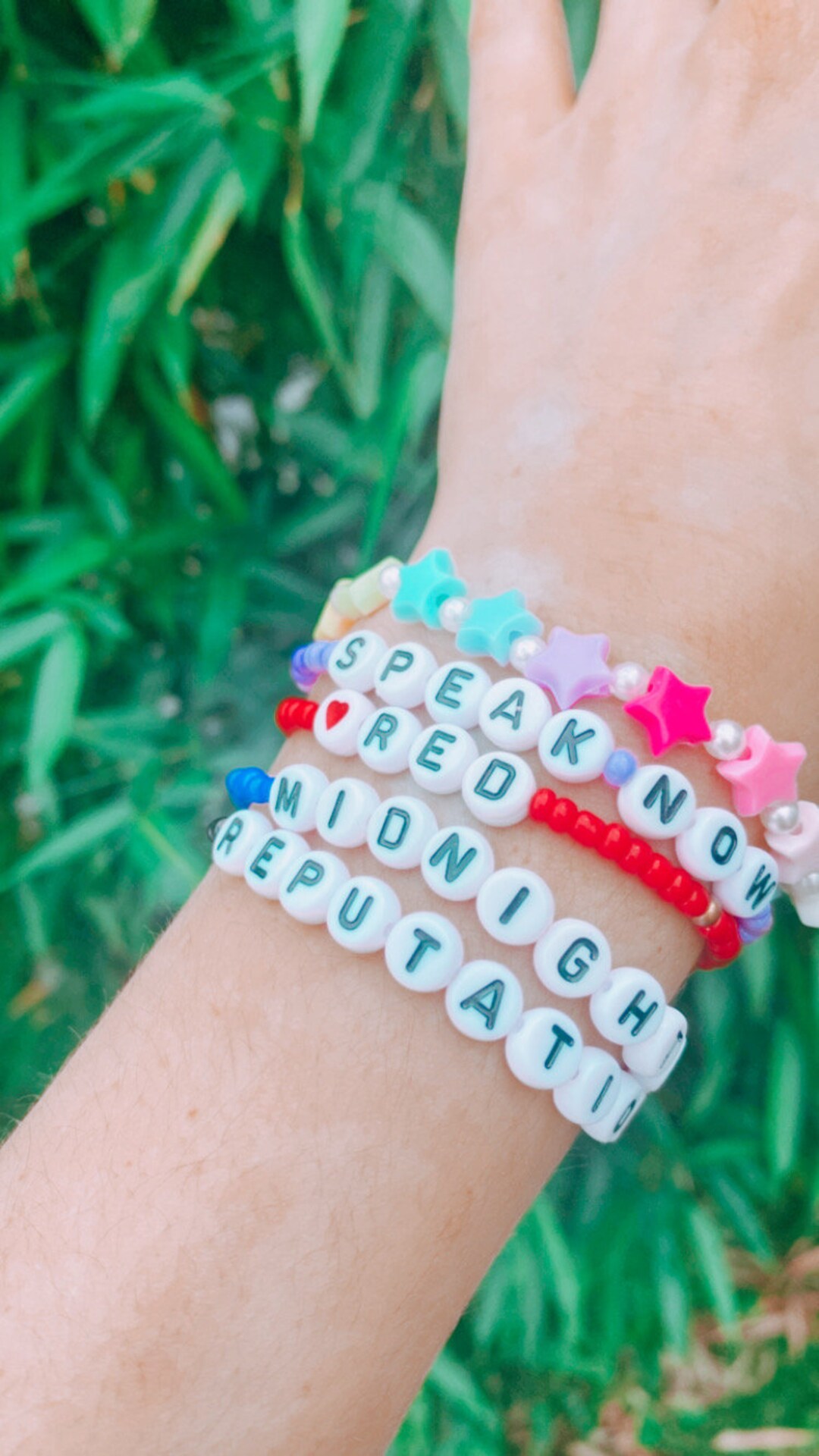 5 Pack Eras Tour Bracelets | Reputation, Midnights, Speak Now, Red ...