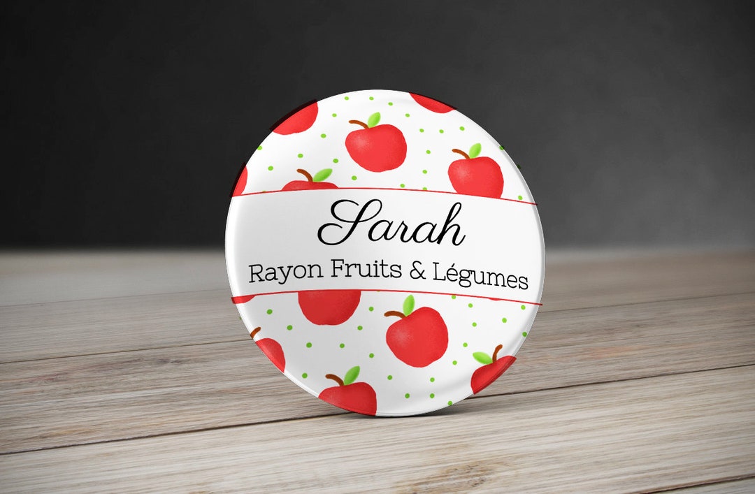 Personalized Badge Small Apples. Personalized Apple Badge - Etsy