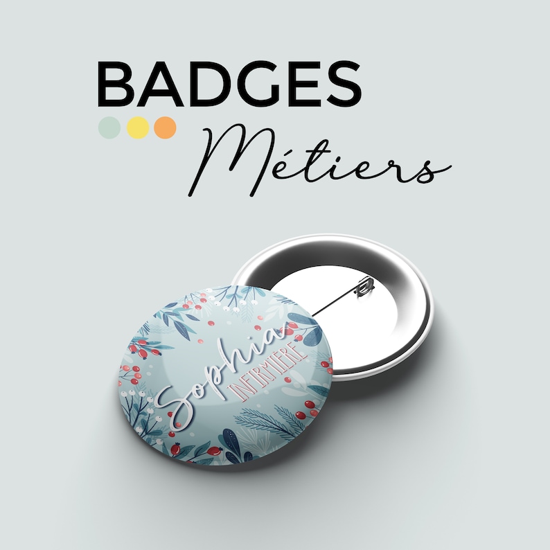 Personalized Black Polka Dot Badge. Nurse Badge. Wedding Badges. Black ...