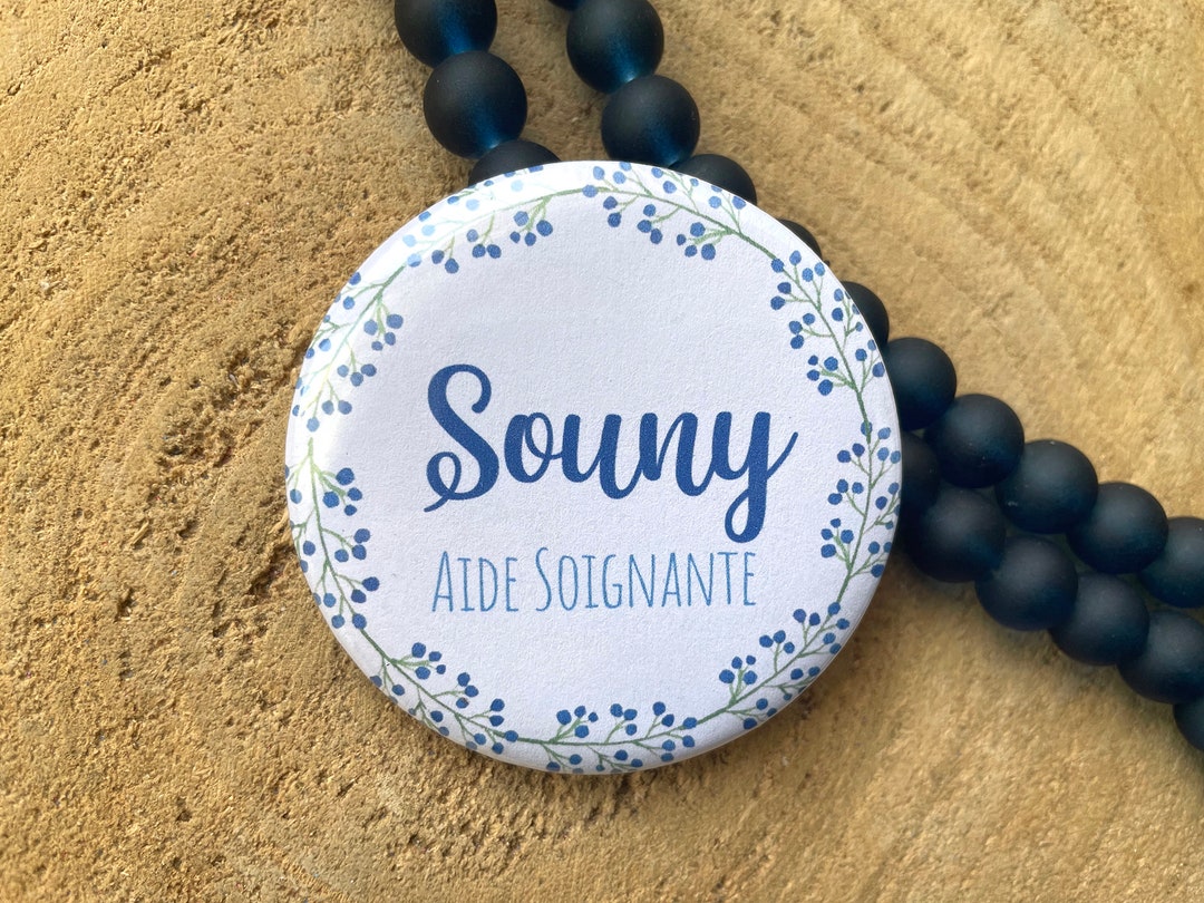 Personalized Forget-me-not Crown Badge. Forget-me-not Badge With First ...