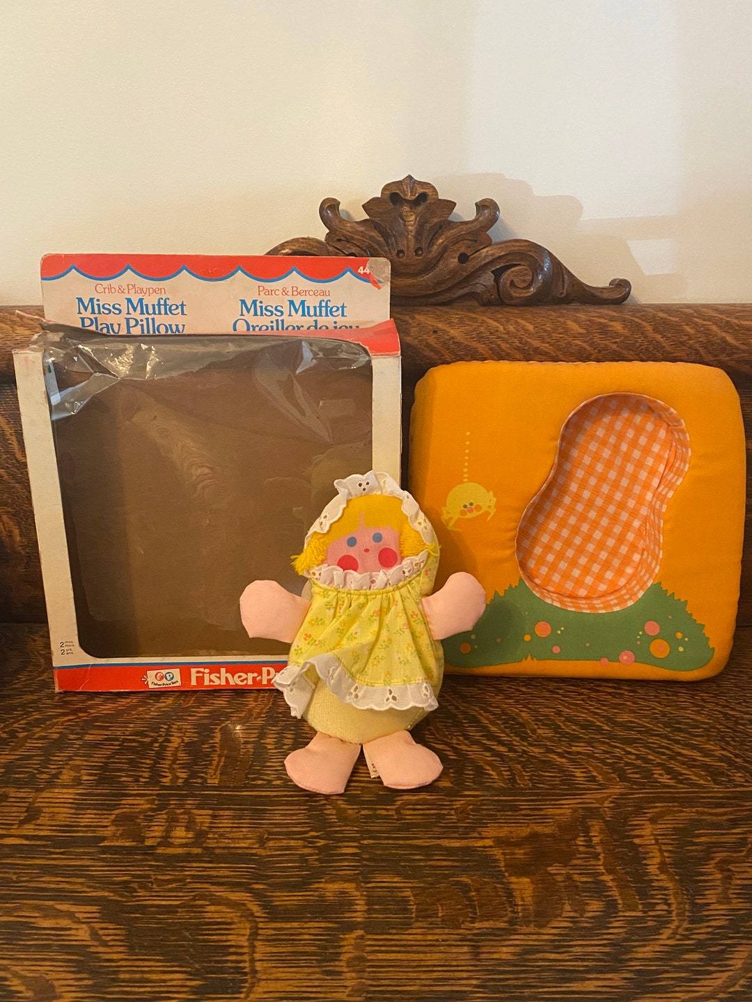 Vintage Fisher Price Miss Muffet Pillow Toy 1970’s Baby & Toddler Crib ...