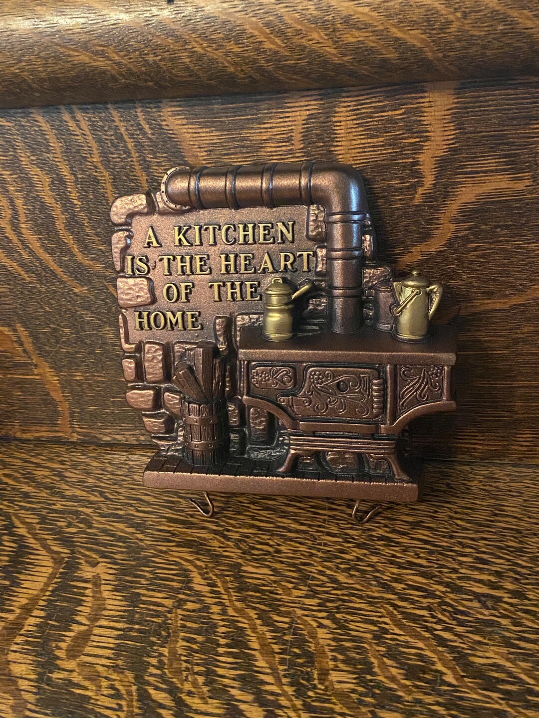Vintage Hot Pad Hot Pot Holder Wall Plaque “A Kitchen is the Heart of ...