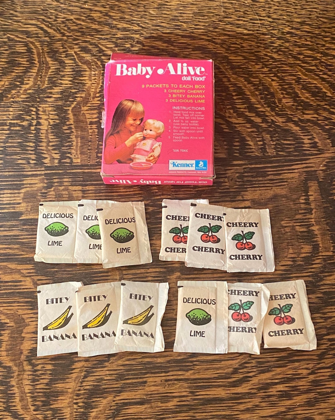 1973 Baby Alive Doll Food Kenner General Mills Doll Accessories Full ...