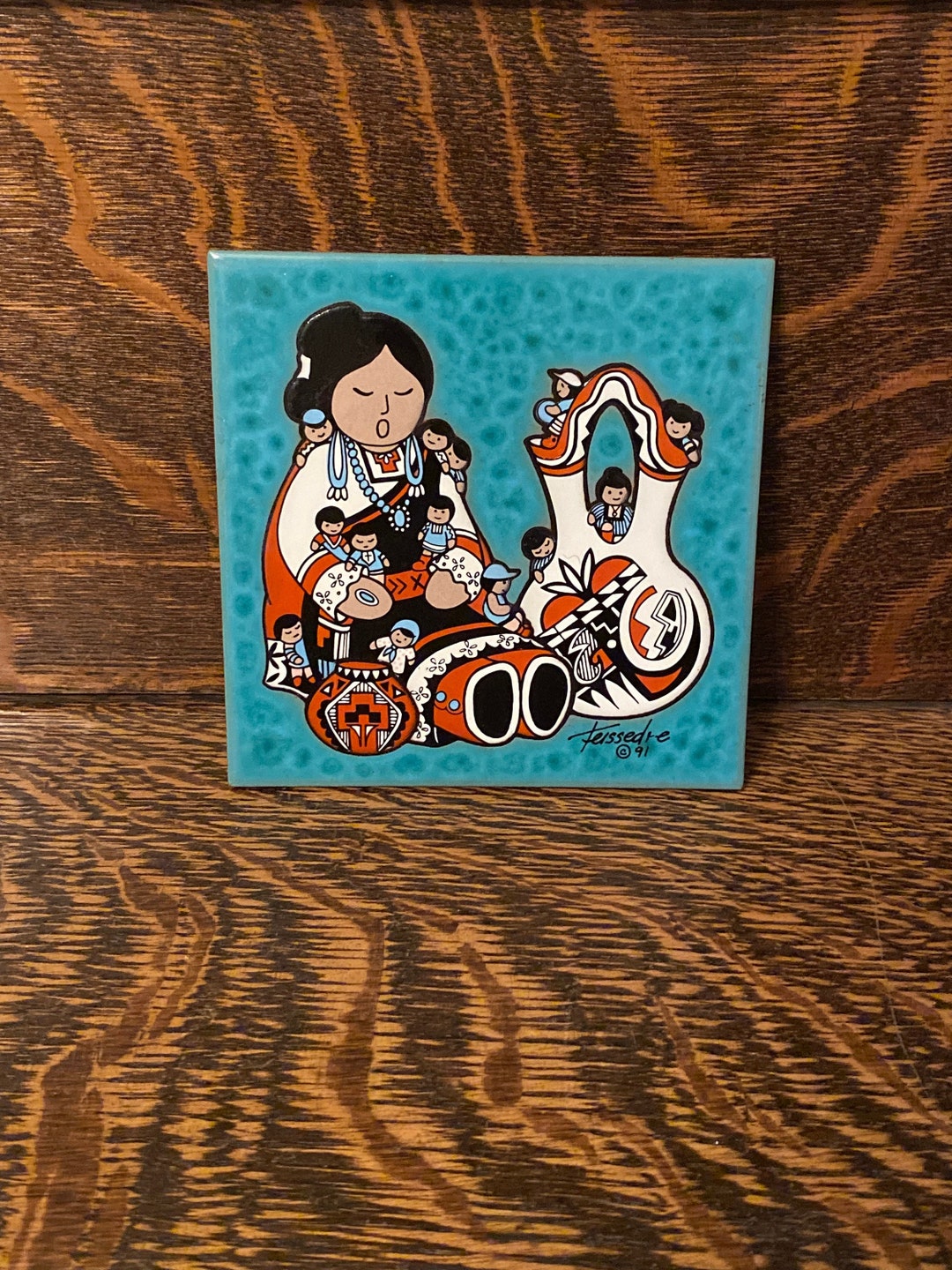 Vintage Teissedre Pottery Italy Hot Trivet Decorative Tile - Etsy