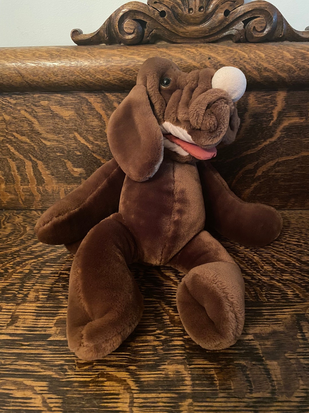 Vintage Ganz Bros Wrinkles the Dog Plush Puppet Ganz the Heritage ...
