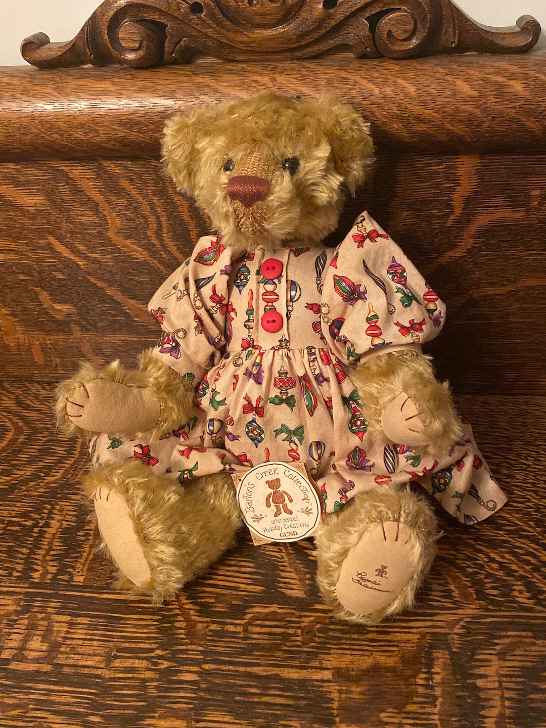 Vintage Gund Teddy Bear Barton’s Creek Collection “buttons” Artist ...