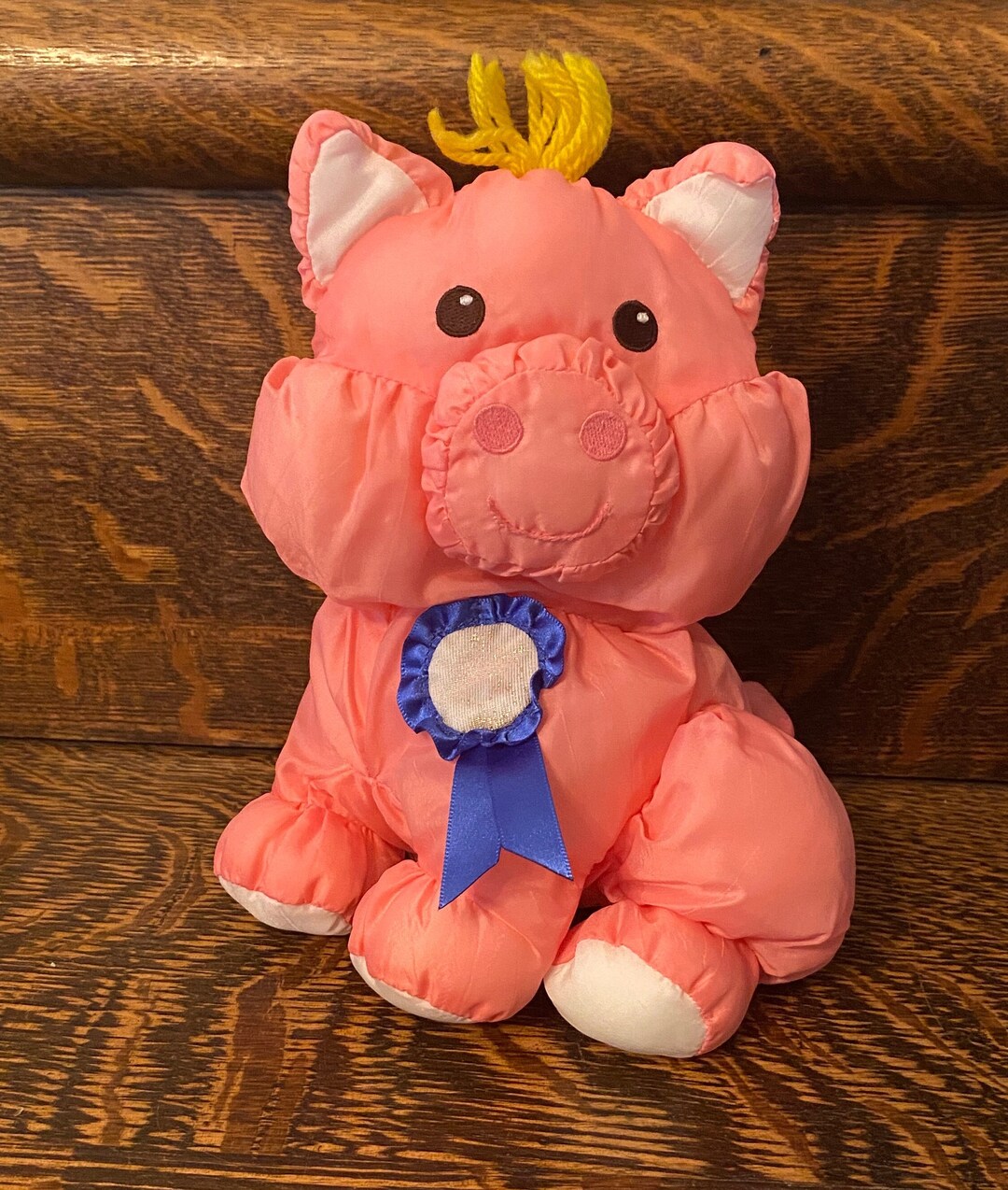 Vintage Fisher Price Puffalumps Pink Pig Plush 1993 Prize Winning Pig ...