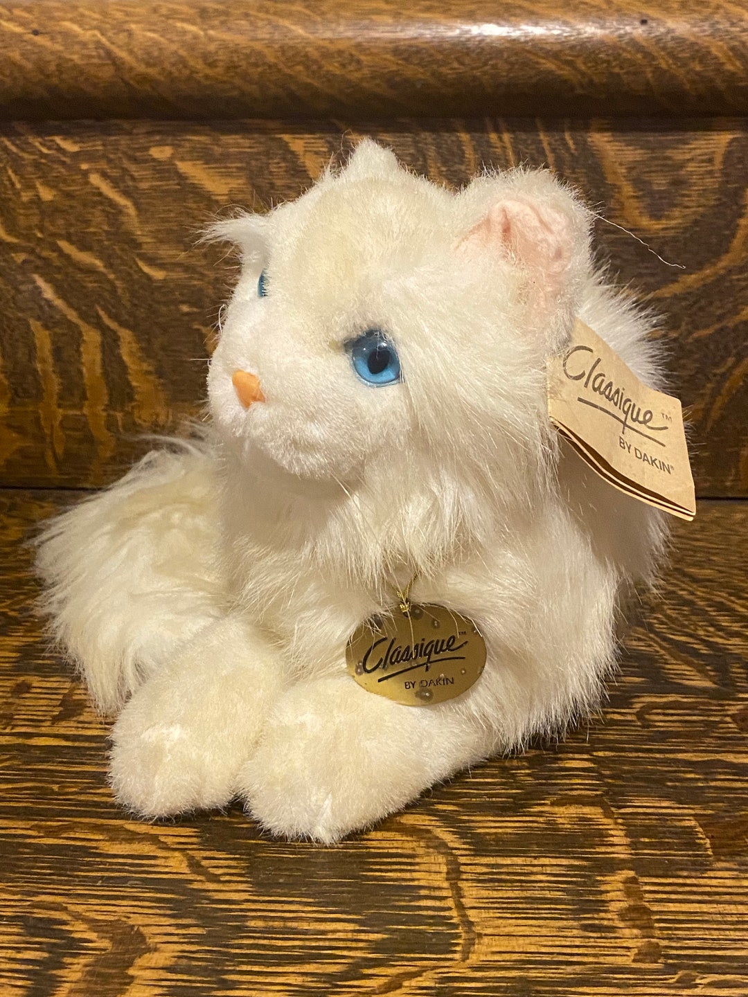 Vintage Dakin 1988 Classique Cat Plush White Cat - Etsy