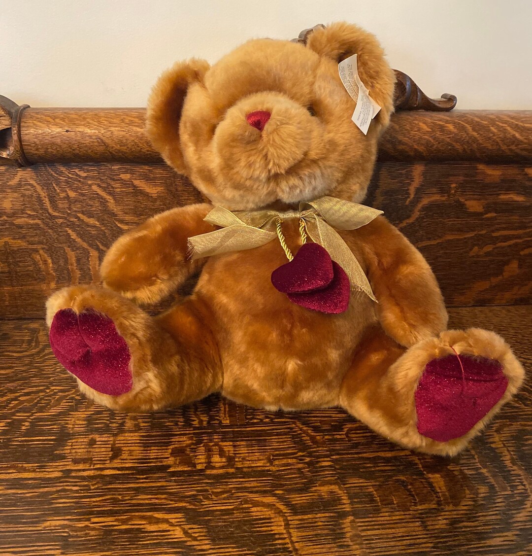 Vintage ZELLERS Store Teddy Bear 2002 Kids of America Sparkle Hearts ...