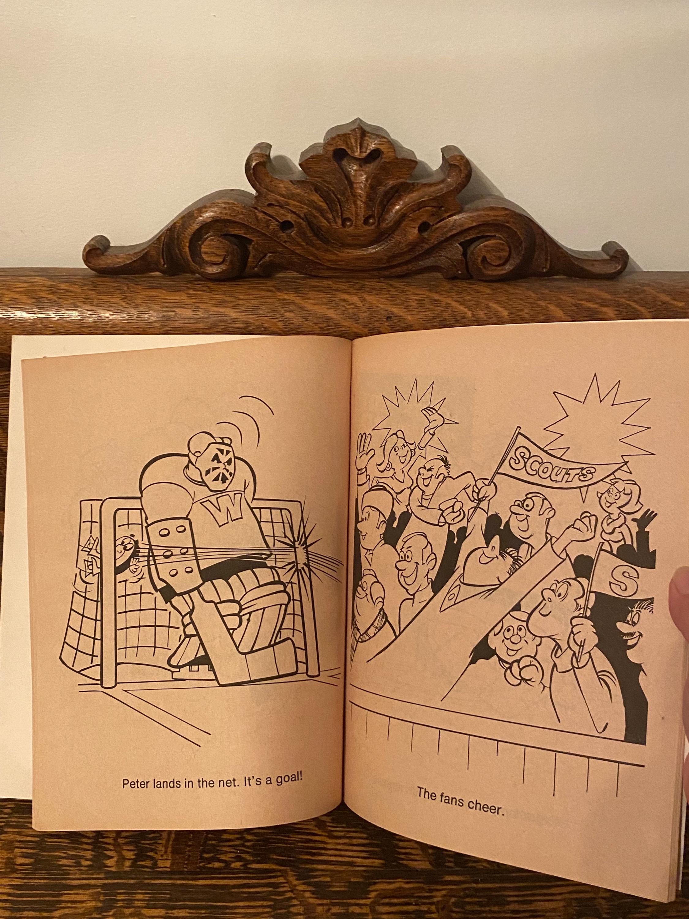 Vintage Brian Mcfarlane Peter Puck’s Coloring Book Hockey Colouring ...
