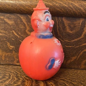 Vintage Clown Roly Poly Weeble Wobble Baby & Toddler Toy 1960’s Regal ...
