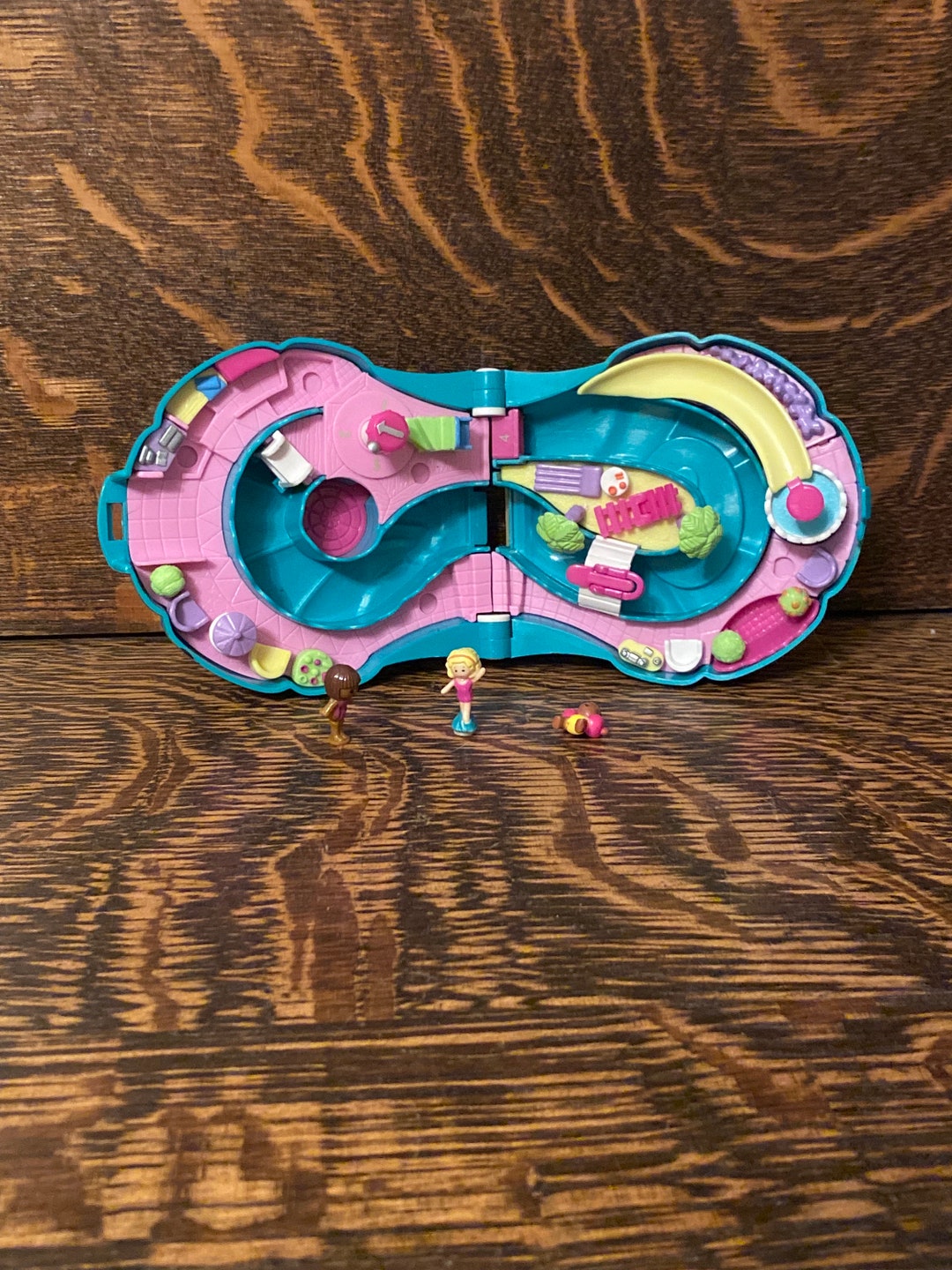 Vintage Polly Pocket Splash N Slide Compact 1995 BBT Bluebird Toys W/ 3 ...