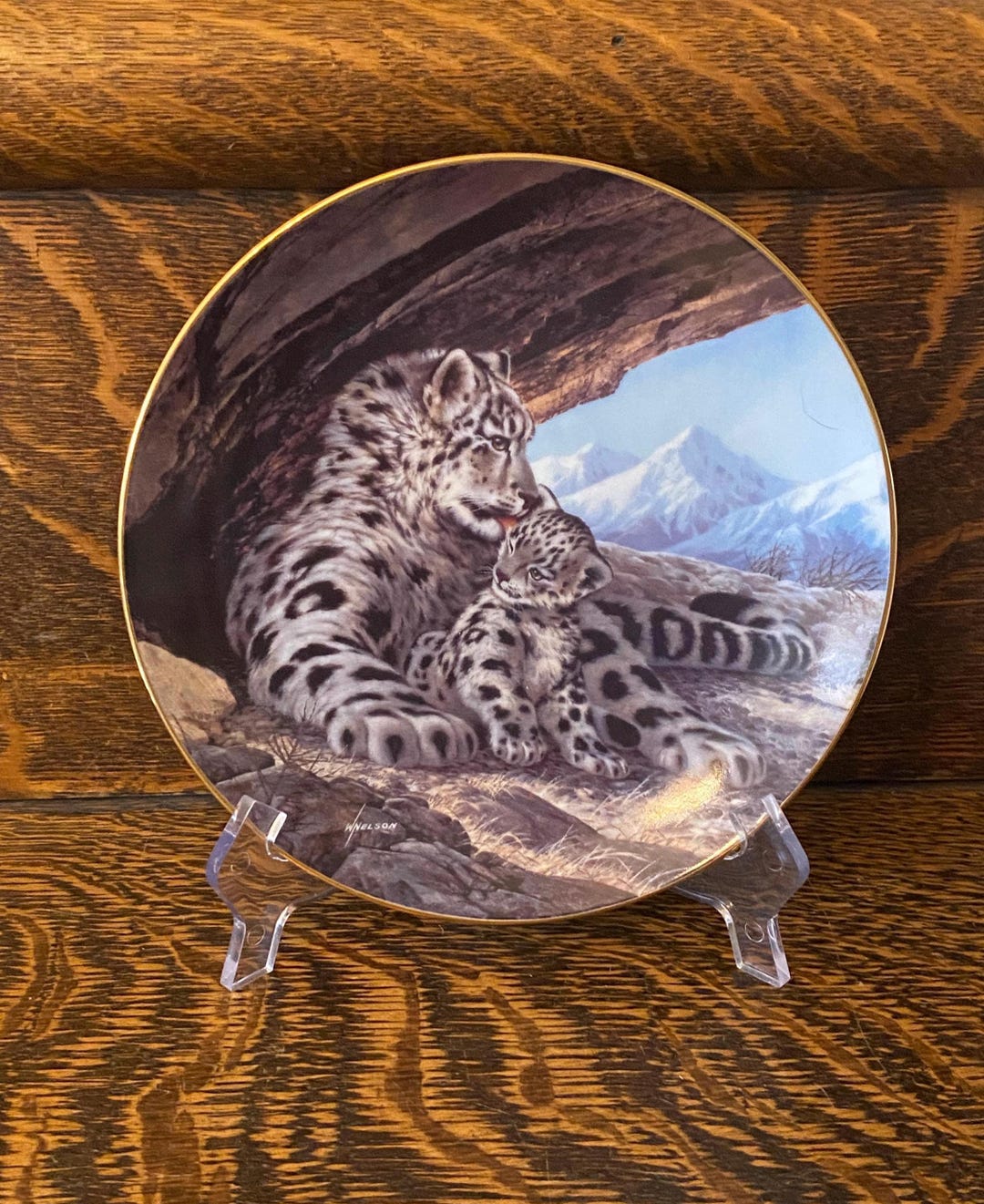 Vintage BRADEX “the Snow Leopard” Collectible Plate the Wildlife ...