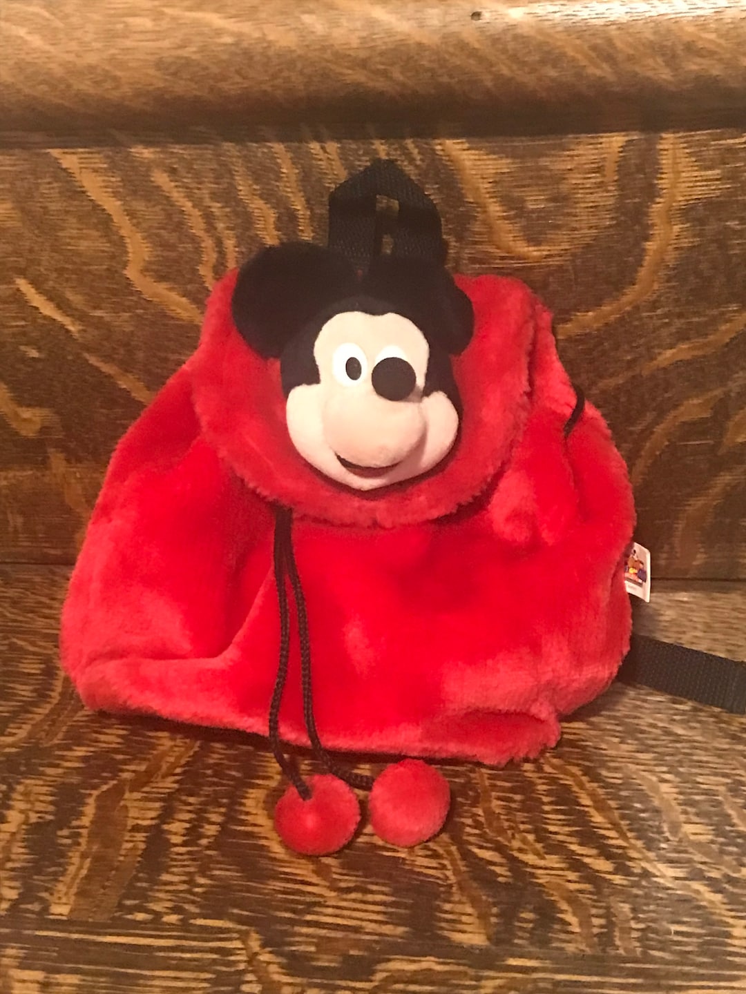 Vintage Disney’s Mickey Mouse Plush Backpack Children’s Drawstring ...