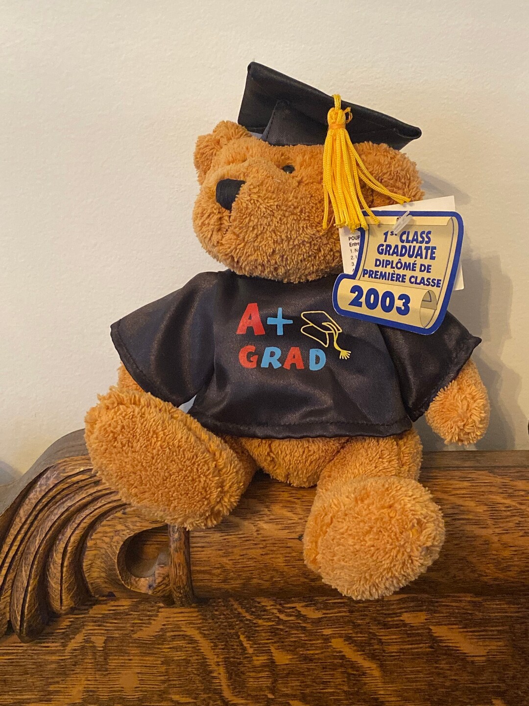 Vintage Dan Dee Plush Graduation Gift Grad Bear A+ Grad - Etsy