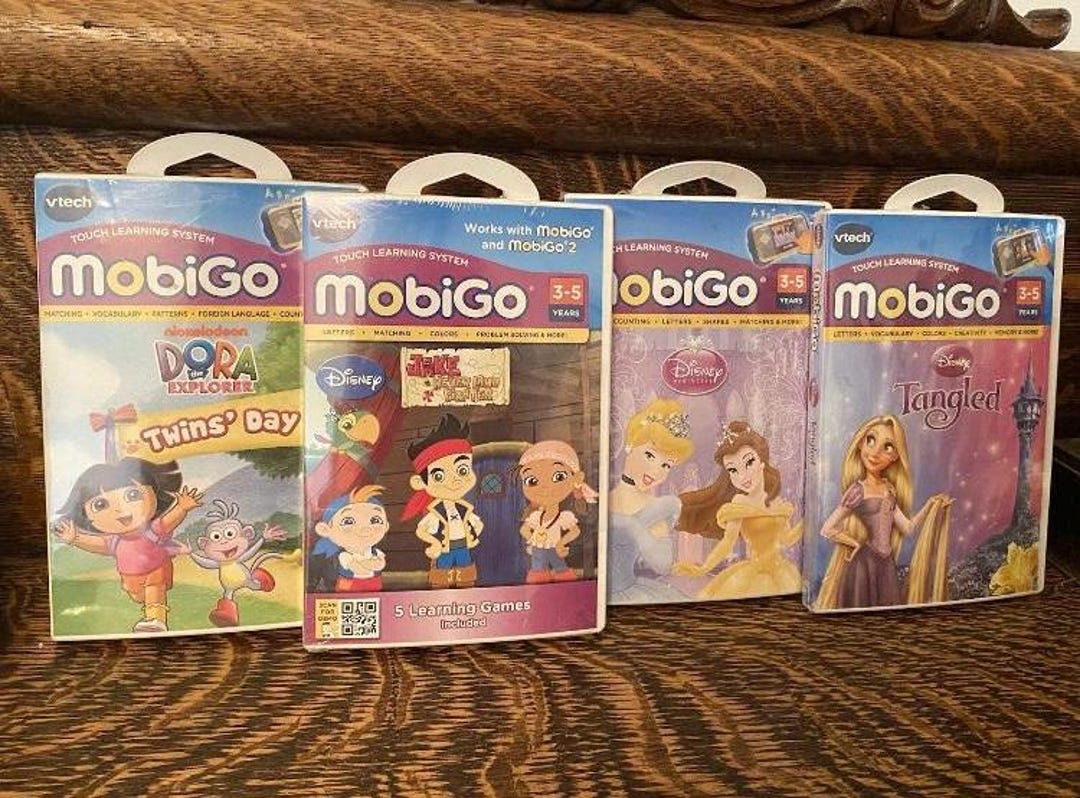 Vtech Mobigo Games Sealed Disney & Nickelodeon Educational Games Ages 3 ...