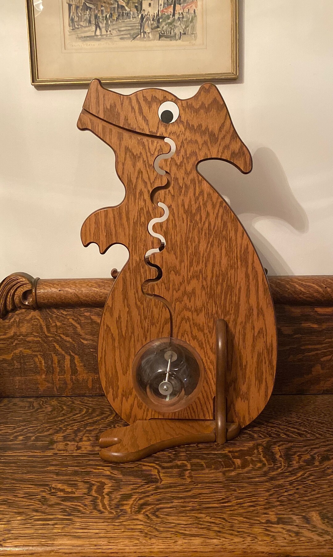 Oak Piggy Bank Amish Made in the USA Coin Machine Solid Wood Coin ...