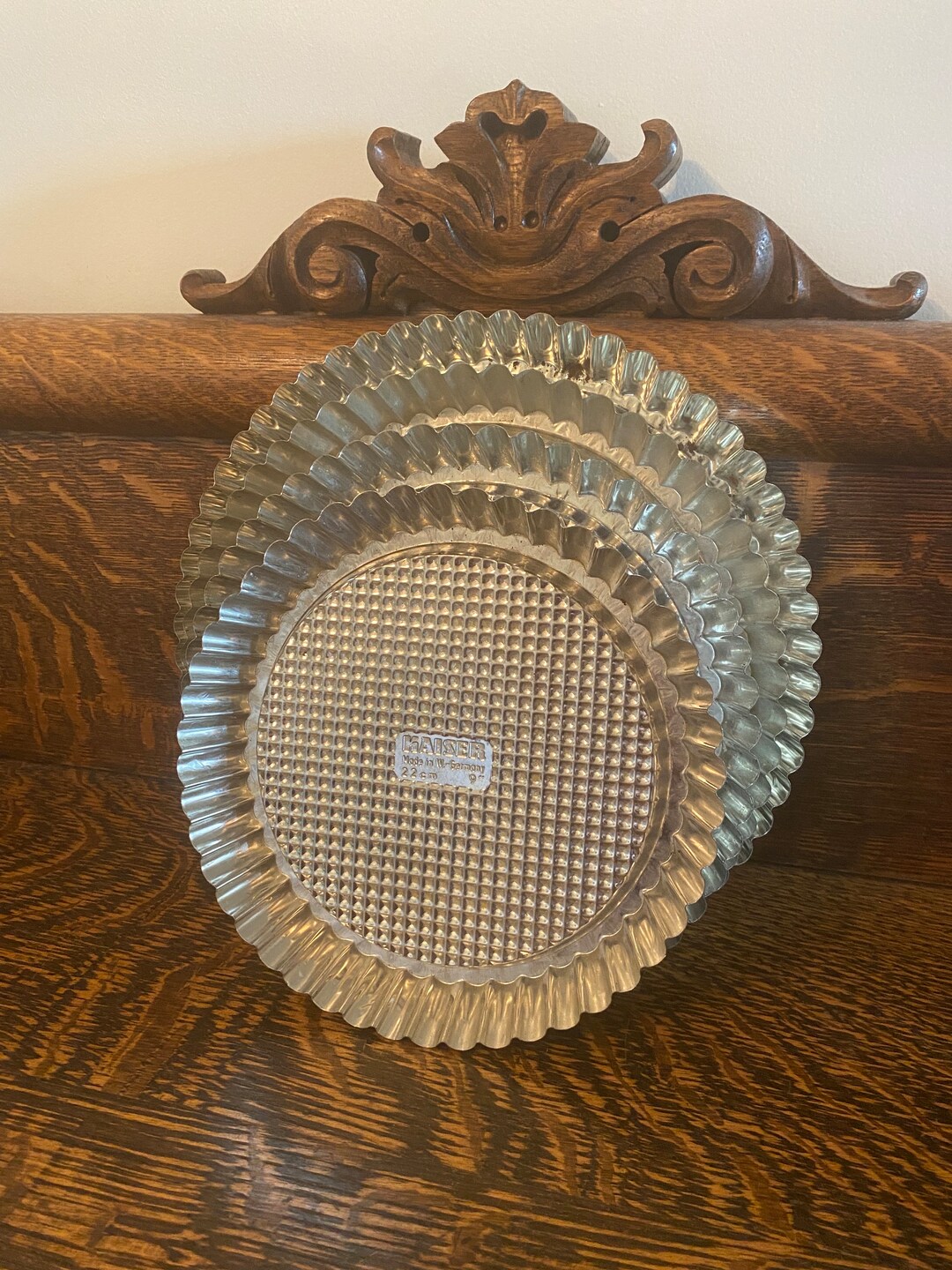 Vintage Kaiser Pie Pan Flan Pan Set West Germany Fluted Metal Baking ...